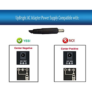 UpBright 18V 2A AC/DC Adapter Compatible with ID 2.1mm OD 5.5mm Barrel Round Plug 2.1 mm X 5.5 mm 18 Volt 2 Amp 18VDC 2.0A Dunlop M237 Brick DC18V 2000mA Power Supply Cord Charger PSU(Negative Inside)