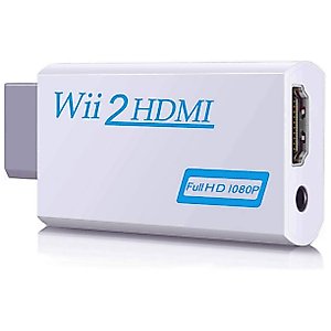 Wii to HDMI Converter,Output Video Audio Adapter HDMI Converter 1080P,Wii HDMI Adapter with 3,5mm Audio Jack&HDMI Output Compatible with Wii,Wii U,HDTV,Supports All Wii Display Modes 720P