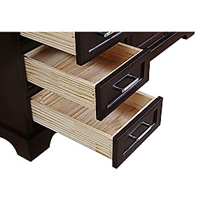 Kitchen Bath Collection Aria 60-inch Single Bathroom Vanity (Quartz/Chocolate): Includes Chocolate Cabinet with Stunning Quartz Countertop and White Ceramic Sink