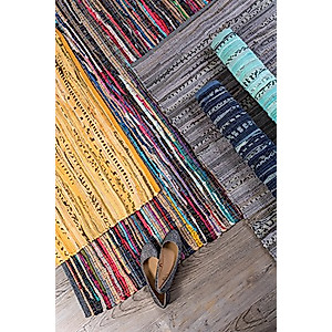 DII Chindi Home Collection Handwoven Multicolor Area Rag Rug, 20x31.5
