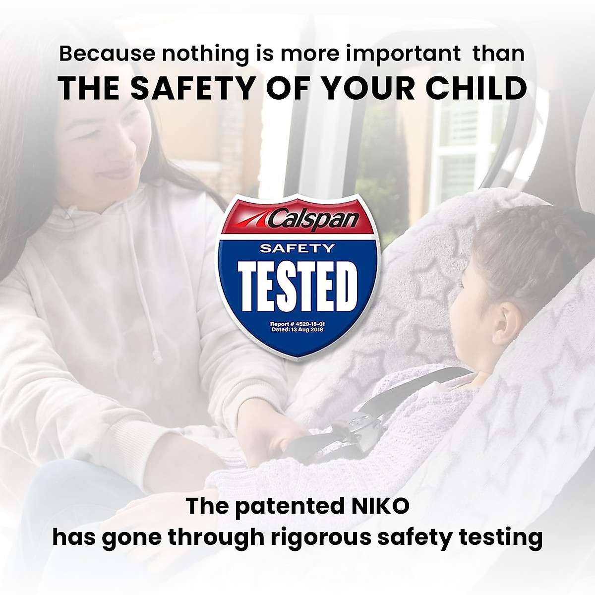 Niko Easy-Wash Children's Car Seat Cover & Liner - 100% Cotton Jersey Blue Unicorn - Fits Most Toddler Car Seats - Universal Fit - Waterproof SEAT Bottom - Machine Wash and Dry