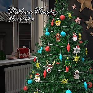 Tenhorses Christmas Tree Ornament 11-in-1 Building Sets, Wreath, Santa, Snowman, Nutcracker, Polar Bear, Gingerbread, Reindeer, Snowflake, Hanging Christmas Decor Toys Gift for Girls Boys or Kids.