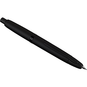 Pilot Vanishing Point Collection Refillable & Retractable Fountain Pen, Matte Black Barrel, Blue Ink, Extra Fine Nib (60579)