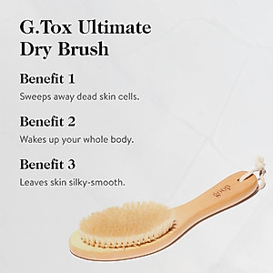 goop Beauty Dry Brush | Exfoliating & Detoxifying for Dry Skin | Wooden Brush with Natural Biodegradable Sisal Fibers | Sweeps Away Dead Skin Cells for Luminous, Smooth Skin | FSC-Certified