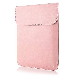 Allinside 13" Laptop Sleeve Compatible with MacBook Air 13 2018-2022 (M2 A2681 M1 A2337)/ MacBook Pro 13 2016-2022 (M2 A2686 M1 A2338 A2251 A2289 A2159), PU Leather Laptop Case, Pink