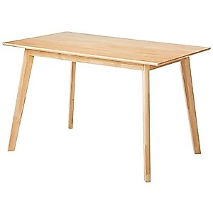 Amazon Basics FSC Certified Solid Wood Kitchen Rectangular Dining Table, Natural Wood, 29.5"D x 47.2"W x 29.5"H