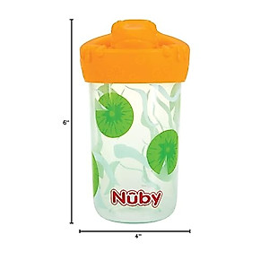 Nuby No Spill 3D Character Sippy Cup with Soft Touch Flo Silicone Top, 12 Ounce, Frog