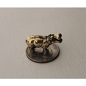 Hippopotamus Brass Collectible Hippo Figurine Handmade Art Miniature