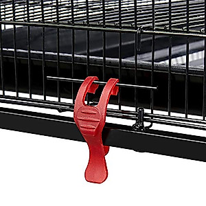 Yaheetech 47-inch Rolling Breeding Flight Bird Cages for Parakeets Budgies Finches Cockatiels Conures Lovebirds Canaries Parrots w/Detachable Stand, Black