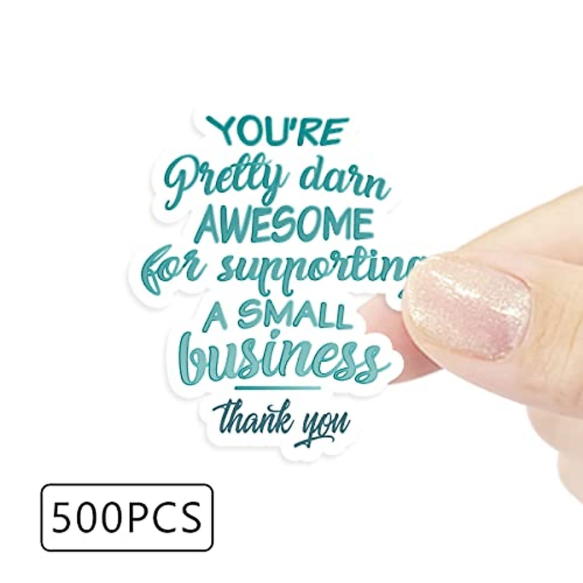 Wailozco You're Pretty Darn Awesome for Supporting - Thank You Handmade Stickers, Small Shop Stickers, Envelopes Labels for Small Business - 500 Per Roll