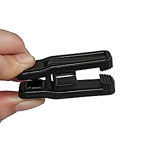 Black Plastic Hanger Clips Slim-line Set of Finger Clips Strong Pinch Grip Clips for Slim Line Hangers Fit Well on The Slim Velvet Hangers Set of 20
