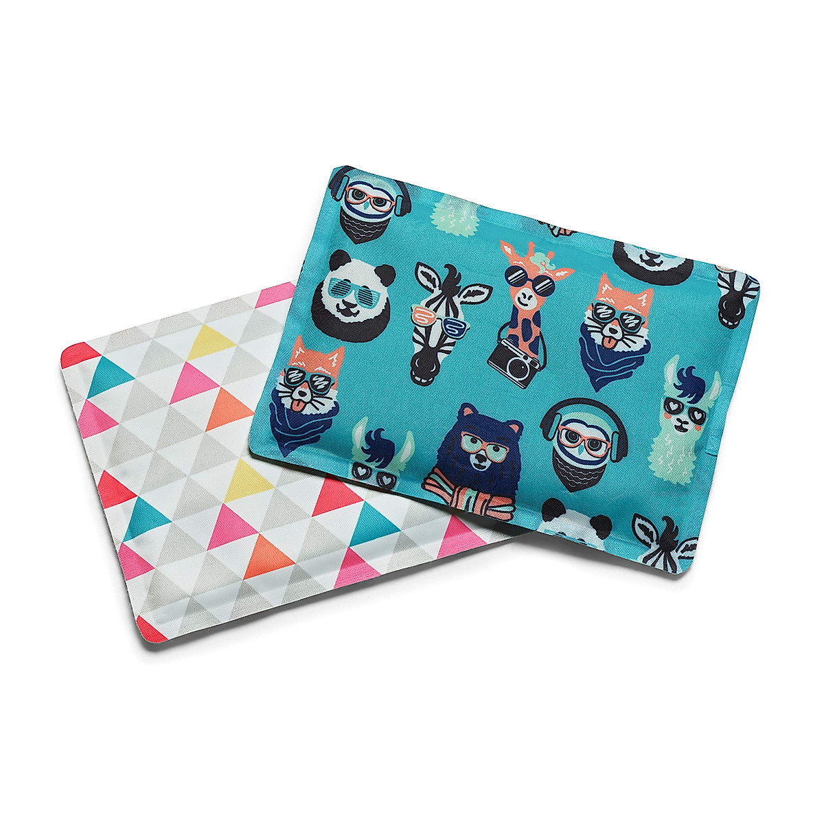 Cool Coolers by Fit & Fresh 2 Pack Soft Ice, Flexible Stretch Nylon Reusable Ice Packs for Lunch Boxes & Coolers, Multi-Colored