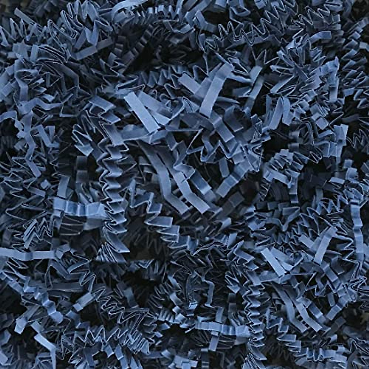 MMvolesy Navy Solid Colored Crinkle Paper Filler for Gift Wrap and Basket Filler For gift box filling Cut Paper Shred Filler 1LB