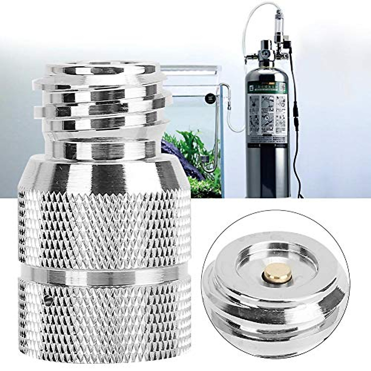 Fdit CO2 Cylinder Adapter,Air Fitting Quick Connect Coupler for TR21-4 Male Thread to G1/2 Type30 Female Thread