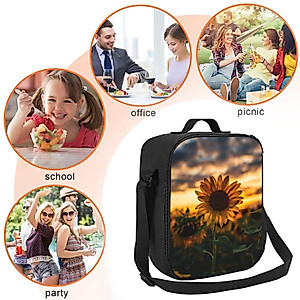 AHOBAGGA Personalized Lunch Bag Custom Your Name Picture Photo Insulated Lunch Tote Box Reusable Picnic Lunch Boxes for Work Travel Picnic Hike Beach