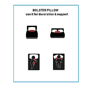 THEA Exercise Foam Roller Vibration Massage Bolster Pillow – Best for Daily Relaxation, Stretching, Muscle Knots Release, deep-Tissue Massage, Yoga, Pilates -24” Long with Free Bag (Blue, 24x5)