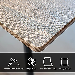 Lamerge 5-Piece Dining Table Set, Kitchen Table Set for 4, Industrial Dining Table and Chairs Set with Metal Frame, Kitchen Table and Chairs for Small Space, Apartment, Rustic Brown