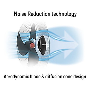 Honeywell HSF600B Advanced QuietSet 16” Whole Room Stand Fan, Black – Ultra Quiet Pedestal Fan with Remote Control, Oscillation and 5 Power Settings