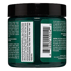 MANIC PANIC Green Envy Semi Permanent Hair Color - Cruelty Free, Vegan Classic Dark Green Hair Dye - Safe to Create & Mix Custom Shades (4oz)