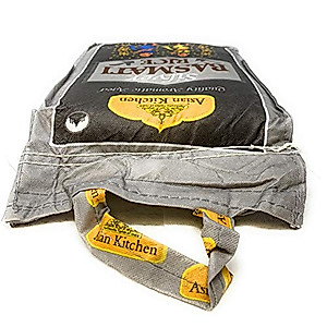 Asian Kitchen Silver White Basmati Rice Extra Long Aged 20lbs (9.08kg) ~ All Natural | Gluten Friendly | Vegan | Indian Origin | Export Quality