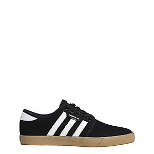 adidas Originals Men's Seeley Sneaker, Black/White/Gum, 8