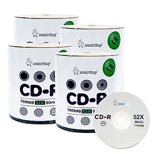 Smartbuy 400-disc 700mb/80min 52x CD-R Logo Top Blank Data Recordable Media Disc
