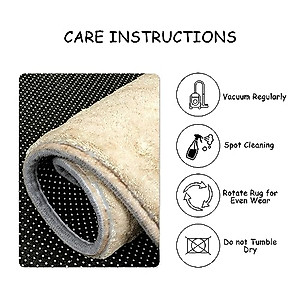 LIVEBOX White Bear Kids Rug for Nursery,36"x53" Washable Area Rug for Bedroom,Non-Slip Soft Rug for Bathroom,Animals Playroom Rug Floor Door mat for Kids Room Tent Entryway