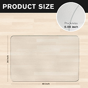 Hardwood Floors,Tile Non-Slip Office Chair Mat,Computer Chair Mat,for Rolling Chair,Large Floor Protector,Easy Clean and Flat Without Curling(47"x36")