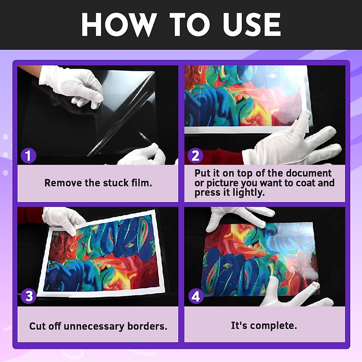 HA SHI Self Adhesive Laminating Sheets, Cold Laminate, self Seal, Plastic Paper, 8.5 x 11 Inch (20 Sheets)