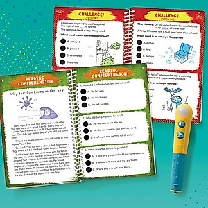 Educational Insights Hot Dots Let's Master 2nd Grade Reading Set, Interactive Workbooks, 100 Reading Lessons, Ages 7+