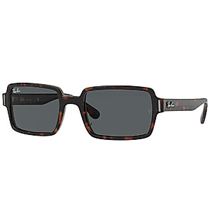 Ray-Ban Rb2189 Benji Rectangular Sunglasses, Havana/Dark Grey, 52 mm