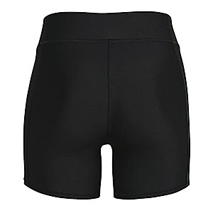 Under Armour Women's HeatGear Mid Rise Middy, Black/White, XS (US 0-2)