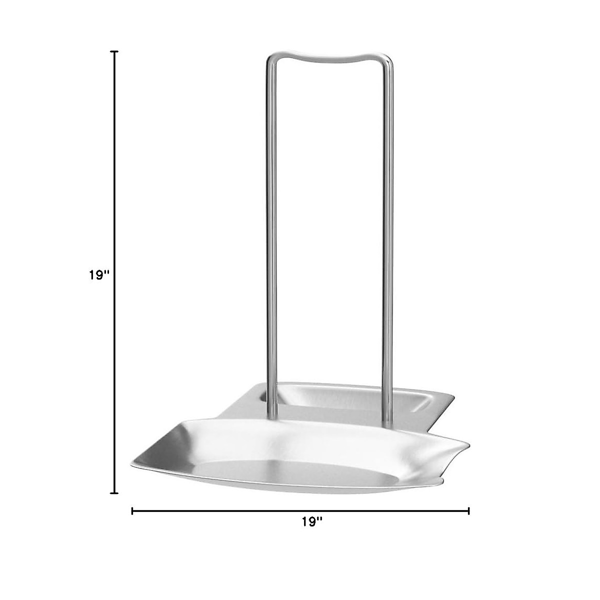 iPstyle Pan Lid Holder Spoon Rest for Pots and Pans Progressive Lid and Spoon Shelf 304 Stainless Steel Pan Lid Organizer Kitchen Decor Tool (Holder)