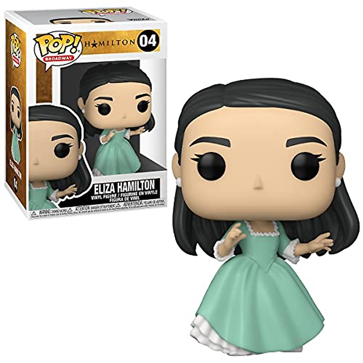 POP Broadway: Hamilton - Eliza Hamilton Funko Pop! Vinyl Figure (Bundled with Compatible Pop Box Protector Case), Multicolored, 3.75 inches