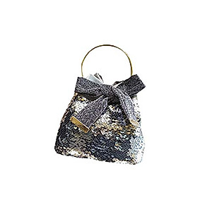 FENICAL Women's Tote Handbags Sequin Crossbody Bag Fashion Chain Bag PU Shiny Shoulder Bag Small Tote Bag Pouch for Girls Women Womens Tote Purse