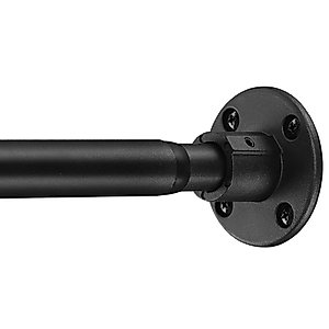 Hanging Closet Rod,29-64 Inches Space Saving Closet Rod Extender Hanging,Black Adjustable Clothes Hanging Bar, Stainless Steel Closet Garment Organizer Rack ,Bathroom,Windows