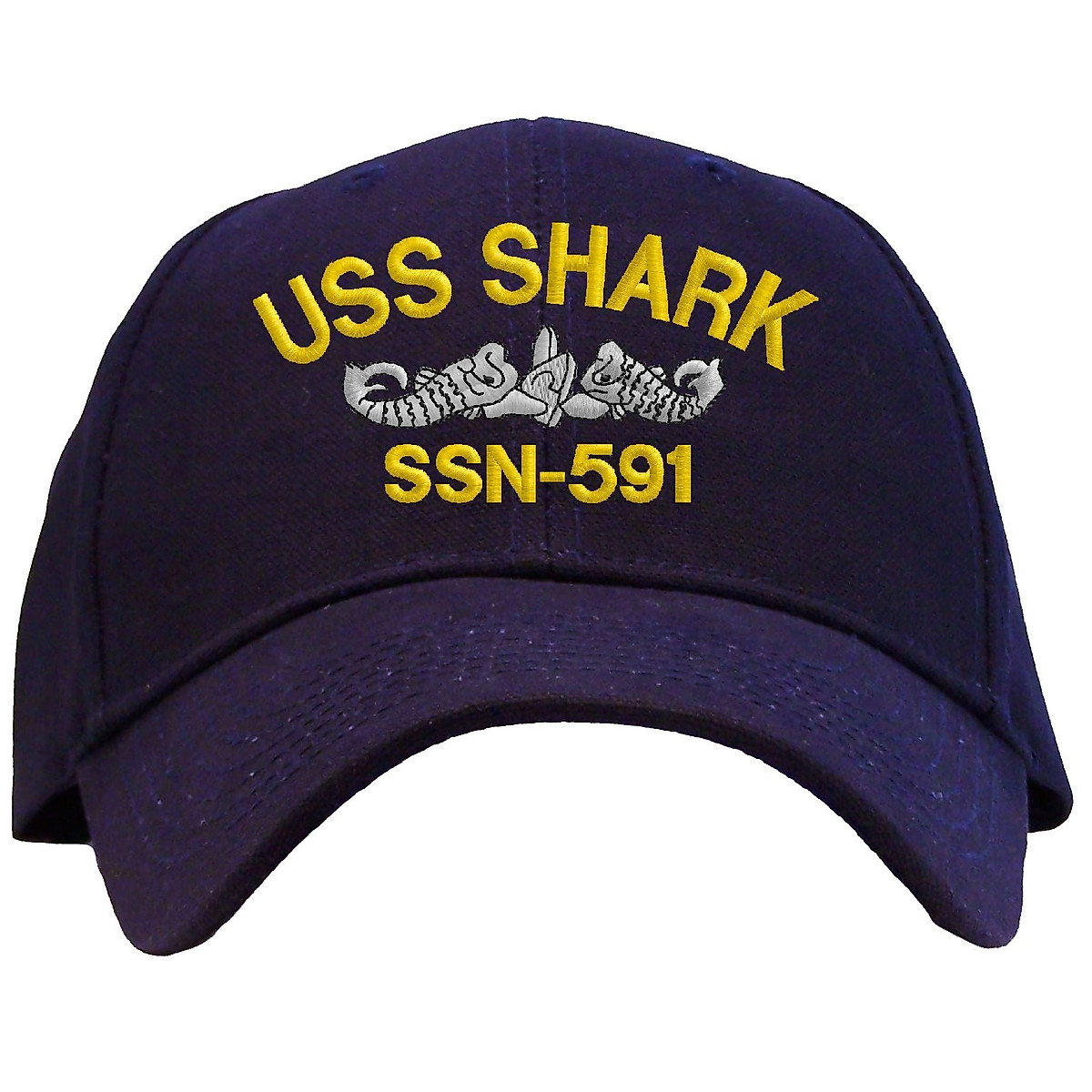 Spiffy Custom Gifts USS Shark SSN-591 Embroidered Pro Sport Baseball Cap Navy
