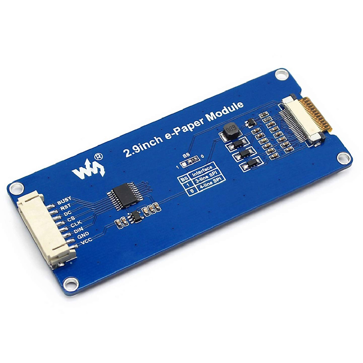 2.9inch E-Ink Display Module 296x128 Pixel White,Black Two-Color 3.3V/5V E-Paper Screen LCD Support Partial Refresh SPI Interface for Raspberry/Jetson Nano/Ard/Nucleo