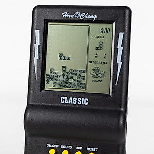 Desyeryamimi Handheld Brick Game Console,3.5-inch Large Screen Black Handheld Building Block Game,Tank Racing Electronic Game,Build in 23 Classic Games for Adults or Kids (1 Pcs)