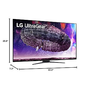 LG 48GQ900-B 48” Ultragear UHD OLED Gaming Monitor with Anti-Glare, 1.5M : 1 Contrast Ratio & DCI-P3 99% (Typ.) with HDR 10, .1ms (GtG) 120Hz Refresh Rate, HDMI 2.1,Black