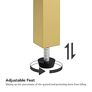 HOOBRO Gold Console Table, 70.9" Tempered Glass Sofa Table, Modern Extra Long Entryway Table with USB Ports, Behind Couch Table for Entryway, Hallway, Foyer, Living Room GD18UXG01