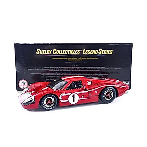 Shelby Collectibles SC423 1967 Ford GT MK IV #1 Red LeMans Winner 24 Hours 1/18 Diecast Model Car