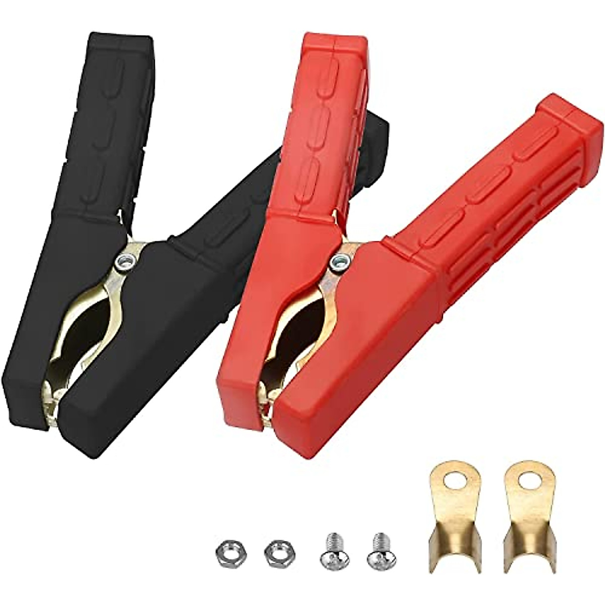 Linkstyle 2PCS 500A Pure Copper Car Battery Charger Clamps,Power Replacement Battery Alligator Clips,Jumper Cables Clamp Crocodile Clamp,Welding Machine Clamp Suitable for Car Boat 12V 24V 36V Input