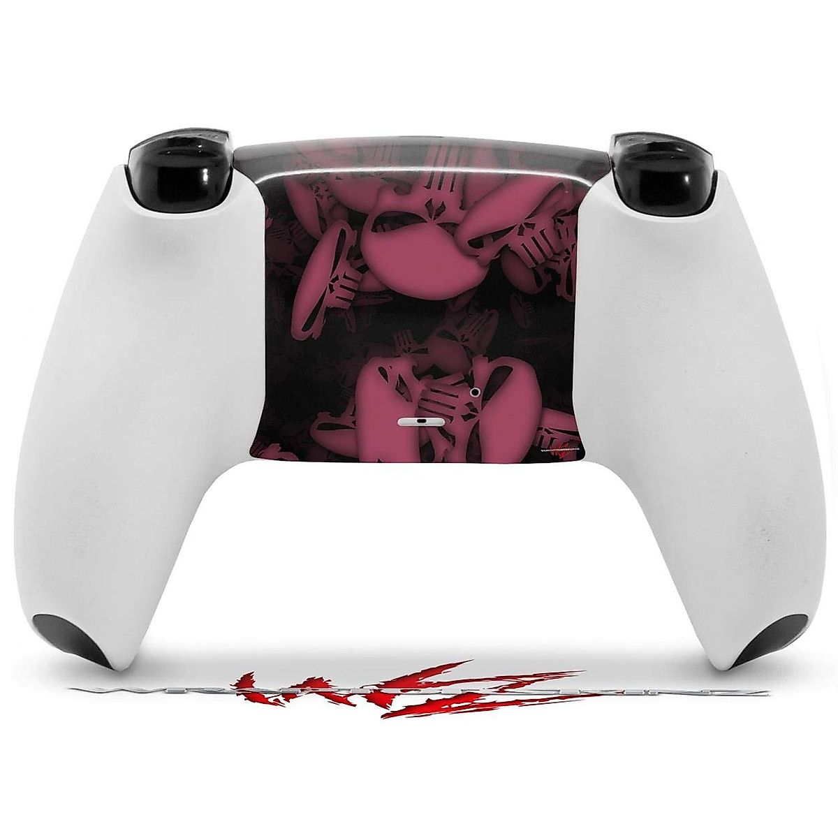 WraptorSkinz Skin Wrap compatible with Sony PS5 DualSense Controller Skulls Confetti Pink (CONTROLLER NOT INCLUDED)