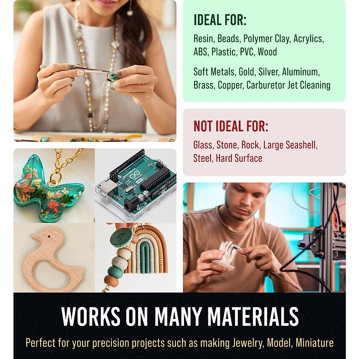 Pin Vise Small Hand Drill for Jewelry Making - Craft911 Manual Craft Drill Sharp HSS Micro Mini Twist Drill Bits Set for Resin, Rotary Tools for Wood, Jewelry, Plastic, Miniature - Golden