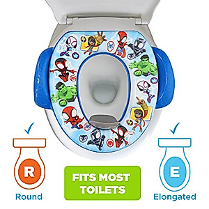 Spidey and His Amazing Friends "Team Up" 2 Piece Essential Potty Training Set - Soft Potty Seat, Step Stool