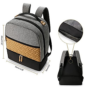 Breast Pump Bag Backpack - Cooler and Moistureproof Bag for Mother (Grey)