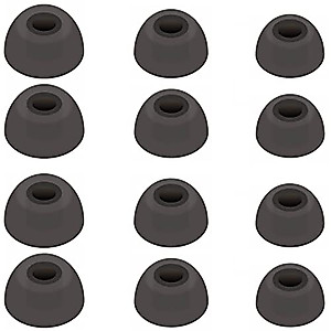 BLLQ 6 Pairs Silicone Ear Tips Replacment for Jabra Elite 7 Pro/75t/ 65t/ Active/ Elite 3 Eartips Replacement Silicone Compatible with Jabra Earbuds, Black Jbra
