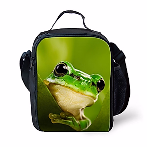 3D Frog Lunch Bag Kids Small School Shoulder Cooler Bags Stylish for Children