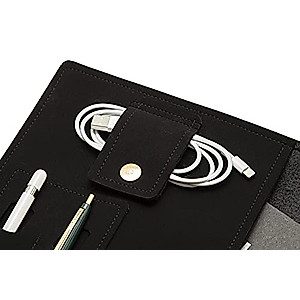 iPad Pro/iPad Air Folio Case, 11" 12.9" 10.2" Compatible with Magic/Smart Keyboard, Pencil Holder Pocket